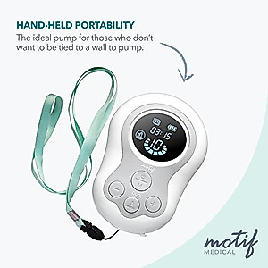 Motif Medical - New & Improved Duo - Portable Double Electric Breast Pump, Easy, On-The-Go Pumping, Ideal for Travel Moms White