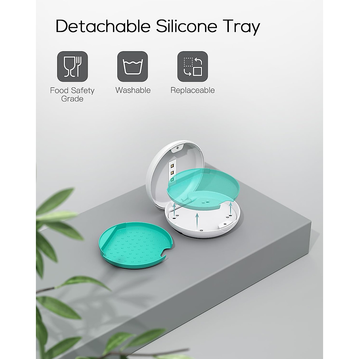 VEAMOR UVC Retainer Case Upgraded, Case Compatible for Invisalign 500mAh Battery Powered with Travel Bag, Dental Braces Case Slim with Vent Holes - White&Green