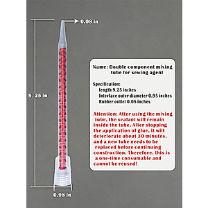 ANZHUO Dual Barrel Mixing Nozzle, 20 Double epoxy Spray Gun nozzles, Suitable for 200ml and 400ml Manual Ink cartridges （20 Pieces）