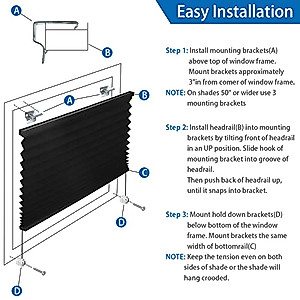 RV Window Shades, Camper RV Pleated Shades, RV Blinds for Camper Window, RV Privacy Blinds for Motor Coach RV Camper Travel Trailer Motorhome Solar Shade(32" W x 24" L)