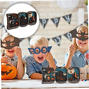 Halloween Wooden Crafts Creative Design Letter Holiday Decoration Ornaments Wooden Table Centerpieces Halloween Party Decoration Halloween Decor Wooden Desktop Decor Room Decor