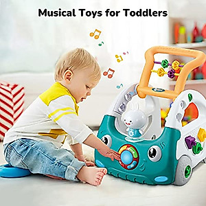 EINSTEM Sit to Stand Learning Baby Walker, Baby Toys 6 to 12, 12-18 Months, Toys for 1 Year Old Boys Girls, Toddler Gifts Remote Control Activity Center with Music, 3 in 1