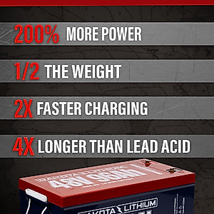 Dakota Lithium – 48V 96Ah LiFePO4 Deep Cycle Battery, 11 Year USA Warranty 2000+ Cycles, SLA Replacement Battery, Solar Power Systems, 48V Electric Vehicles, Electric Motors, Charger not Included