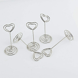 Leyeet Table Number Card Holders, 10pcs Table Photo Holder Table Picture Holder Wire Photo Holder Clips Memo Note Photo Stand for Party Wedding Table Decorations
