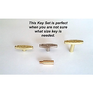 Odyssey Online Music Box Winding Key Set Short to Long - - Three Keys with 1/2 Inch Extender - - Gold and Silver - - 1/4, 1/2, 3/4 inch Plus Extension - - Best Choice - - Winder Winding Long Keys