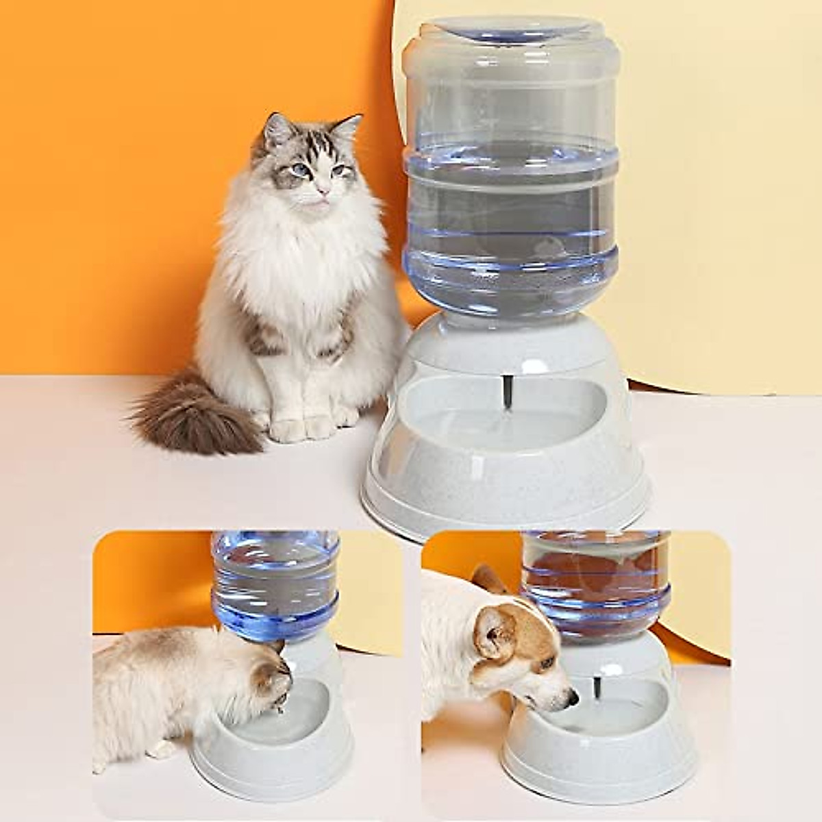 Pet Water Dispenser Automatic for Large Dogs Cats, BPA-Free, Gravity Refill, Easily Clean, Self Feeding, Medium Large Dog Drinking Fountain - 3 Gallon 11L (Waterer, Large)