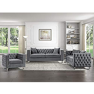 Lexicon Spencer Living Room Loveseat, Gray
