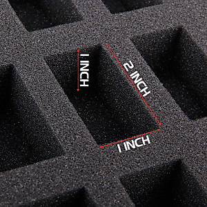 ENHANCE Portable Miniature Figure Storage & Carrying Case - 4 Foam Layers fits 108 Infantry Minis & Pick & Pluck for Large Figures - Book Sleeve & 2 Accessory Pockets for Measuring Tape, Dice & More