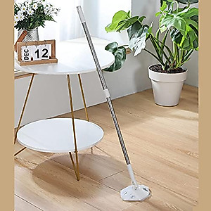 Fenteer Cleaning Mops Reusable Sweeping 360 Rotary Head Mopping Wet Dry Mops Surface Floor Cleaner for Indoor Kitchen Bathroom Office Hardwood Floor