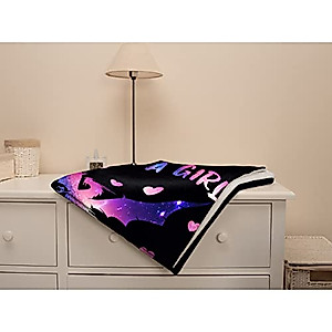 Just A Girl Who Loves Dragons Blanket Flannel Fleece Throw Blanket Microfiber Lightweight Soft Cozy for Couch Sofa Bed All Season Personalized Gift to Girls Women 80"x60" for Adult