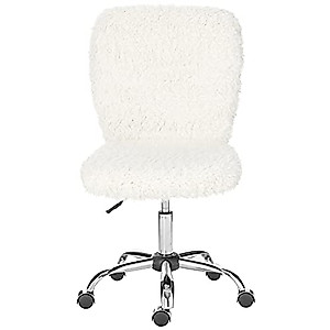 Urban Shop Faux Fur Task Chair, White Shepra