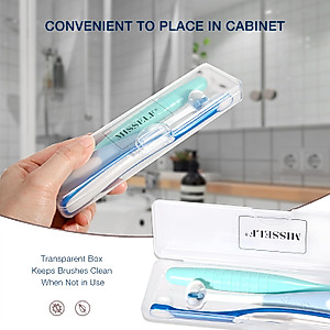 MISSELF Ultra Soft Nano Dog Toothbrush Kit for Small Breed, Silicone 360 Pet Tooth Brushes for Dogs Cat,Canine Dental Care Set of 3 Different Shapes