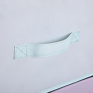 Urban Shop 3 Tier Fabric Drawer Storage Cart with MDF Wood Frame, Pastel with White Frame