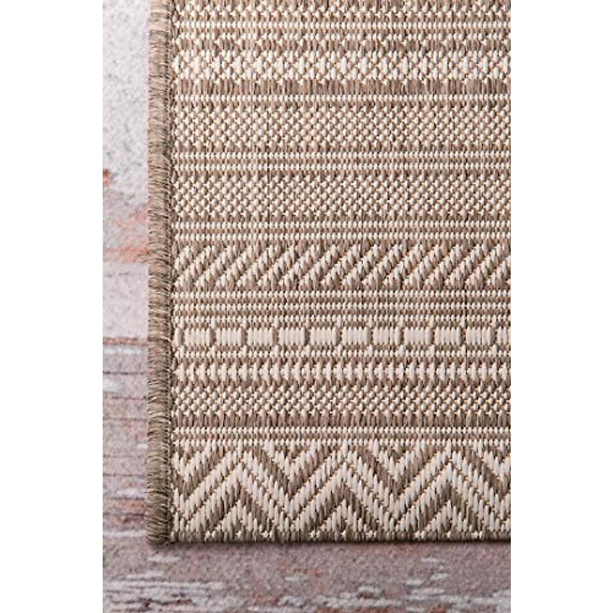 nuLOOM Erlinda Tribal Outdoor Area Rug, 4x6, Beige