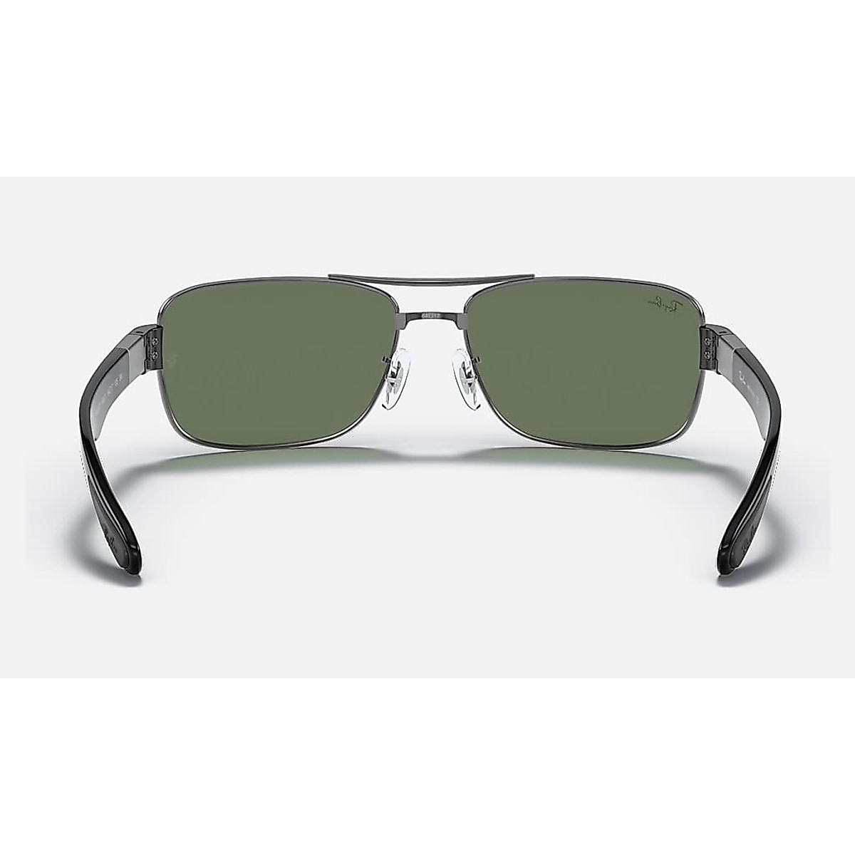 Ray-Ban RB3522 004/71 61M Gunmetal/Green Sunglasses For Men+ BUNDLE with Designer iWear Eyewear Kit