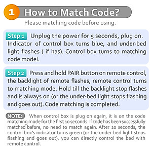 Okin Wireless Remote Replacement Hand Control for Electric Adjustable Beds RF.27.19.33