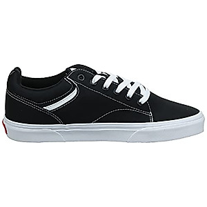 Vans Men's Seldan Sneaker, Black Canvas Black White 187, 12