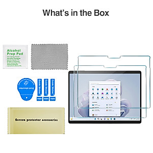 ProCase 2 Pack Screen Protector for Surface Pro 11/10/9 13 inch; Tempered Glass Screen Film Guard for 13.0 inch Microsoft Surface Pro 2024 2022 Release