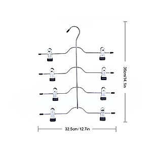 Pants Rack Hanger | 4 Tier Hangers with Clips,Slacks Jeans Trouser Hanger for Organizing Towels, Skirts, and Pants for Bedroom and Closet Xuyuan