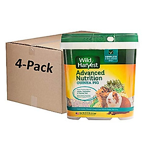 Wild Harvest Advanced Nutrition Guinea Pig 4.5 Pounds, Complete and Balanced Diet, Pack of 4