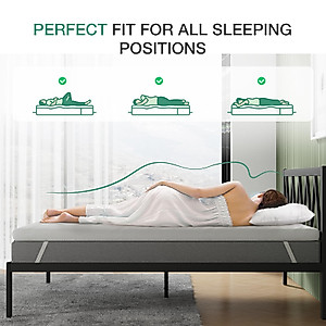 Novilla 3 Inch Queen Mattress Topper, Ventilated Design Gel Memory Foam Mattress Topper for Back Pain & Pressure Relieving, Supportive & CertiPUR-US Certified