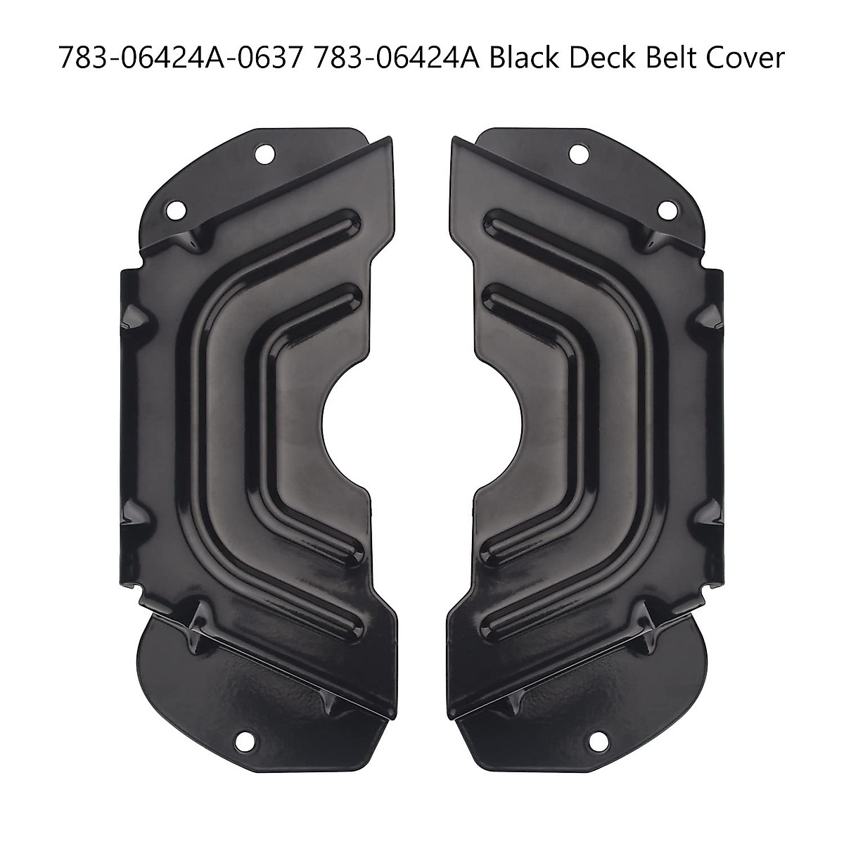 DECKMAN Lawn Mower Parts 783-06424A-0637 783-06424A Black Deck Belt Cover, Compatible with MTD Craftsman Troy-Bilt Lawn Mower Parts 783-06424A, Fits 42" 46" Deck Spindle Pulley Belt Guard Cover (2)