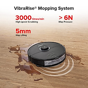 roborock S8+ Robot Vacuum, Sonic Mop with Self-Empty Dock, Stores up to 60-Days of Dust, Auto Lifting Mop, Ultrasonic Carpet Detection, 6000Pa Suction, Black