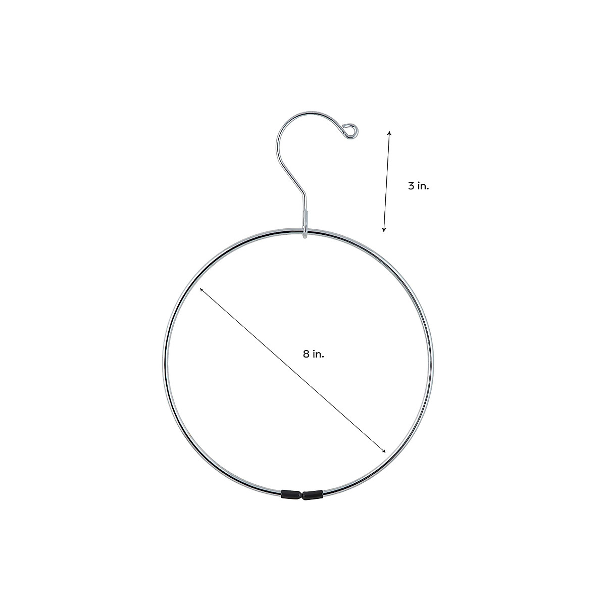 Organize It All Belt/Scarf Ring Hanger, Closet Storage, Rubber Coated Opening, Free Spinning