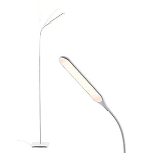 LED Floor Lamp, sympa Floor Lamp Features 4 Color Temperatures & 4 Brightness Levels, Standing Lamp with Adjustable Gooseneck, Touch Control, Stable Base Lamp for Living Room, Bedroom, Office