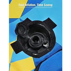 Vitalmeter Towable Tube for Boating 3 Rider Inflatable Water Sports Towable Tube with EVA Foam Seat Pads, Dual Tow Points, Grip Handles for Kids Adults Blue