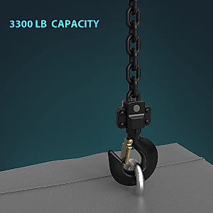 Amarite Chain Hoist Lever Hoist, 3300 Lbs, 20ft Load, Chain Manual Chain Hoist, Industrial Grade Type Connection for Lifting Hook