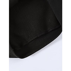 GORGLITTER Men's Color Block Long Sleeve Zip Up Hoodie Cartoon Graphic Drawstring Hooded Sweatshirt Tops Black and Khaki Large