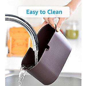 AYADA Mini Trash Can with Lid, Press-Type with Removable Inner Plastic Small Garbage Can Little Tiny Waste Basket Compact Covered Closable Trash Bin, Desk Countertop Office Kids Oval Rectangle (White)