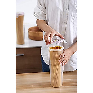 Komax Biokips Spaghetti Container Storage Noodle/Pasta Container 44oz (set of 4) - Airtight, Leakproof with Locking Lids - BPA Free Plastic - Microwave, Freezer, and Dishwasher Safe Pasta Holder