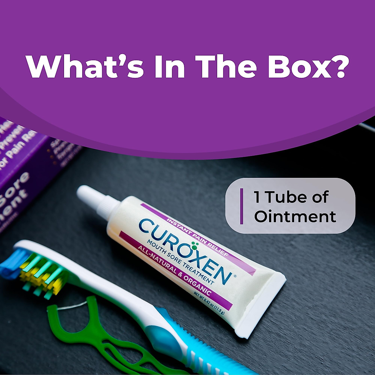 CUROXEN Mouth Sore Relief, Made with All-Natural Ingredients Including Olive Oil, Calendula, Beeswax, Clove Essential Oil, and Cinnamon Oil, Gluten-Free - 0.42 oz