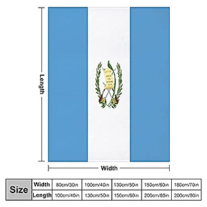 Ditooms Guatemala Flag Blanket, Country Flag Throws, Plush Super Soft Warm Flannel Blanket for Couch Bed Sofa Cover Chair - Great Gift for Friend Men Women 30"x40"