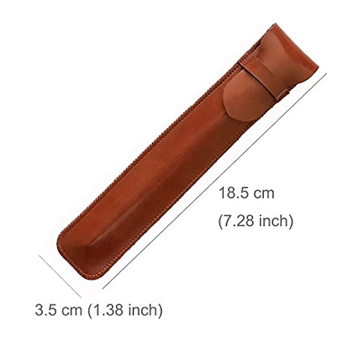 Daimay 2PCS Leather Pen Case Holder Handmade Fountain Pen Pouch Soft Pen Protective Sleeve Cover for Ballpoint Pen, Stylus Touch Pen - Black & Brown