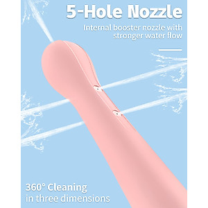 Enema Douche Anti Back-Flow, Amal Douche Bottle for Colon Cleansing Detox and Constipation, Anal Enema Bulb with 5 Spouts, Reusable Enima Vaginal Cleaner kit for Men Women (1Pink)