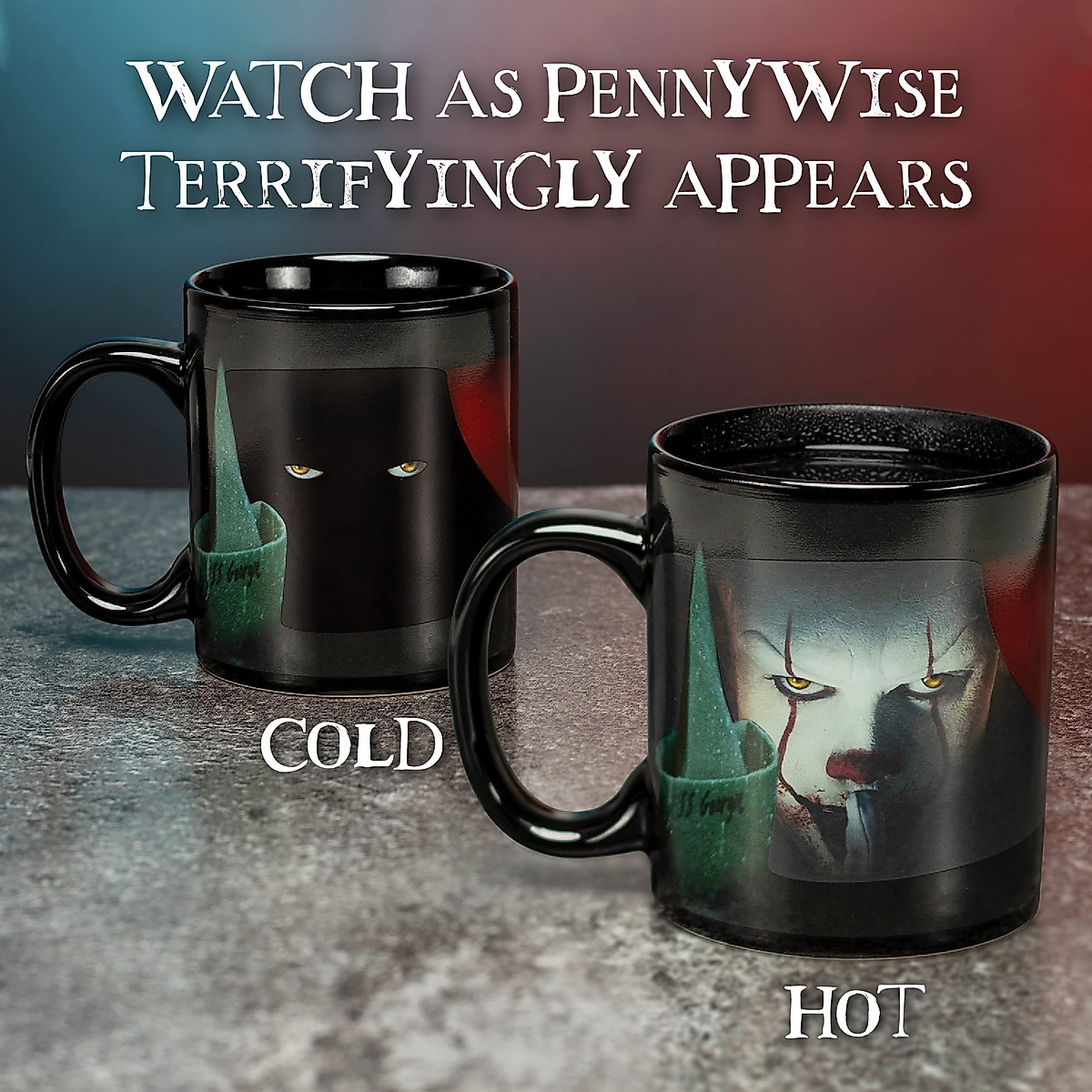 Paladone Pennywise Heat Change Mug - IT Horror Movie Drinkware