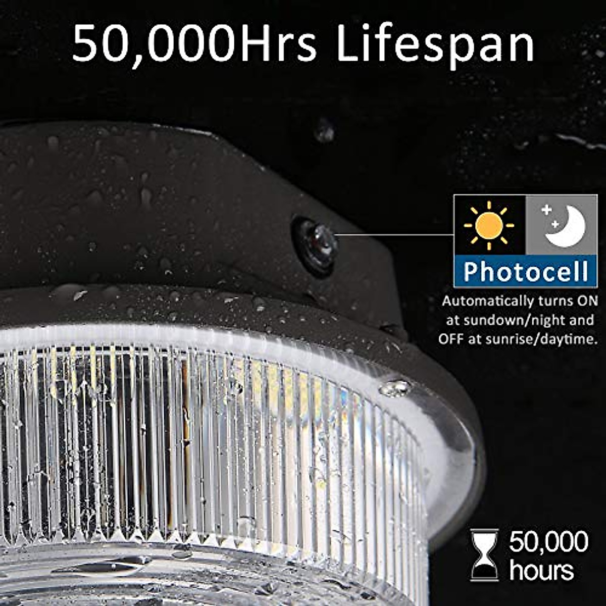 SZGMJIA LED Barn Light 50W, Dusk to Dawn Outdoor Yard Lighting with Photocell, Ultra Brightness 5000K Daylight 7500lm, 500W MH/HPS Replacement, IP65 Waterproof for Security/Farmhouse/Area Light