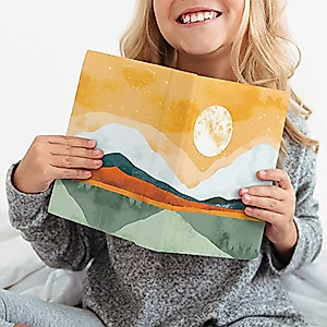 DIYFLASH Oli Painting Book Covers Pack 2, Book Dust Jacket Covers 9" x 11", Washable and Reusable Book Sox for Textbook Fashion School Supply for Students