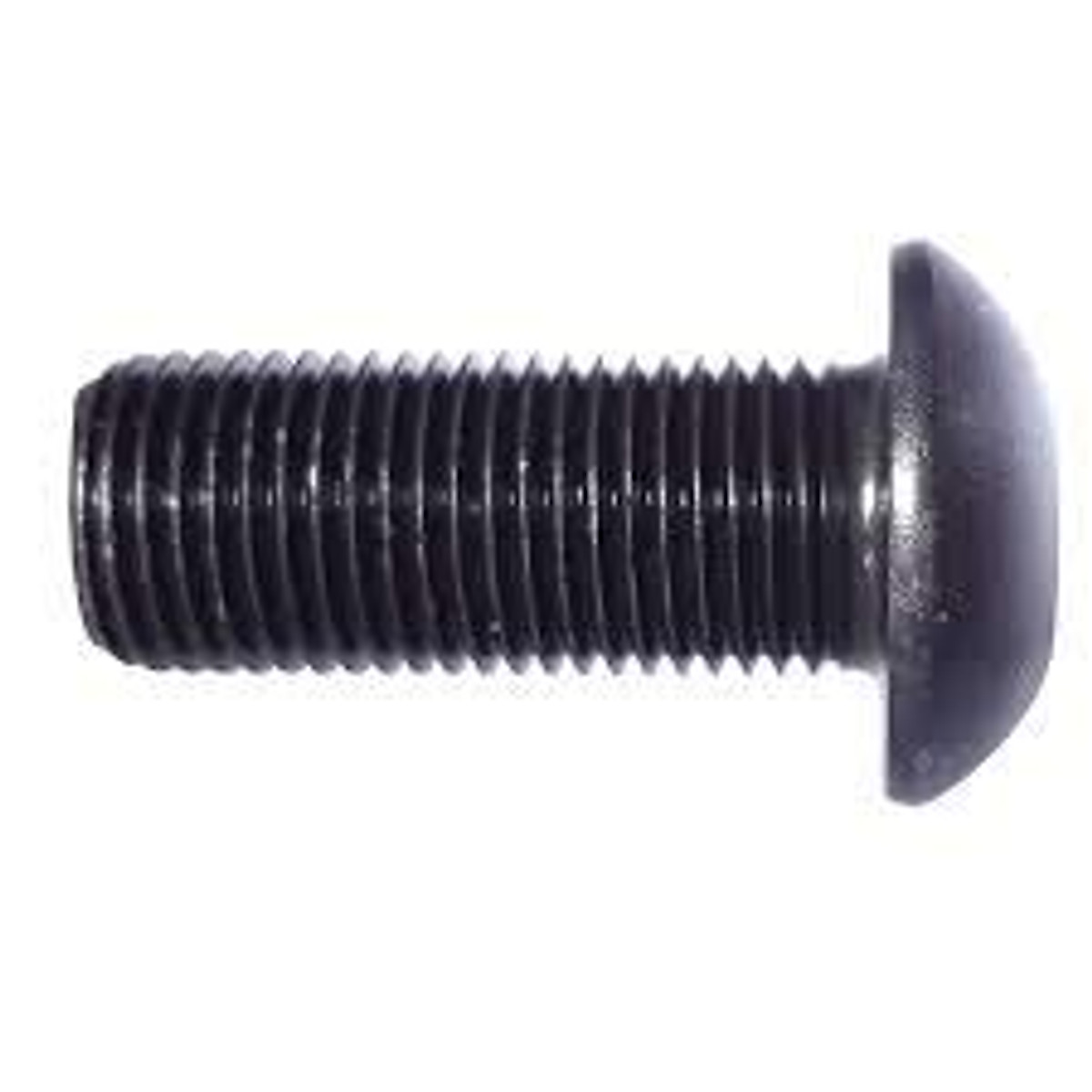 5/16"-24 x 2-1/2" Button Head Socket Cap Screw, Allen Socket Drive, Black Oxide, Alloy Steel, Full Thread - Quantity 10 - by Fastener Depot, LLC