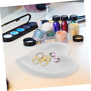 ABOOFAN 2pcs Nail Jewelry Tray Earring Dish Bathroom Vanity Tray Entryway Key Dish Decorative Dish Heart Shaped Trinket Dish Jewelry Dresser Ring Storage Holder Organizer Plaster Necklace