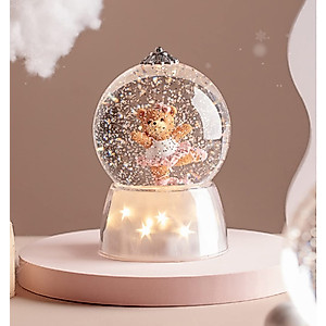 Dream Starlight Snowflake Crystal Ball Music Box Octave Box Sent to Send Girls Day Valentine's Day Best Gift (3-Pack,12 * 12 * 17cm)