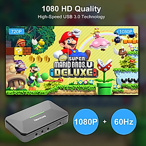 Newmowa 1080P Audio Video Capture Card, USB 3.0 HDMI Video Capture Device for Gaming Teaching Live Streaming Video Recorder, Compatible with Windows Mac OS System OBS Zoom