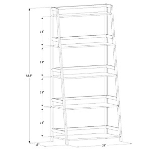 MoNiBloom Ladder Shelf, Bamboo 5 Tier Multi-Functional Book Shelf Storage Rack Organizer, Plants Stand Display Shelf for Living Roon Garden Balcony Bedroom, Natural