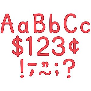 Teacher Created Resources Melon Red 4" Modern Classic Letters Combo Pack