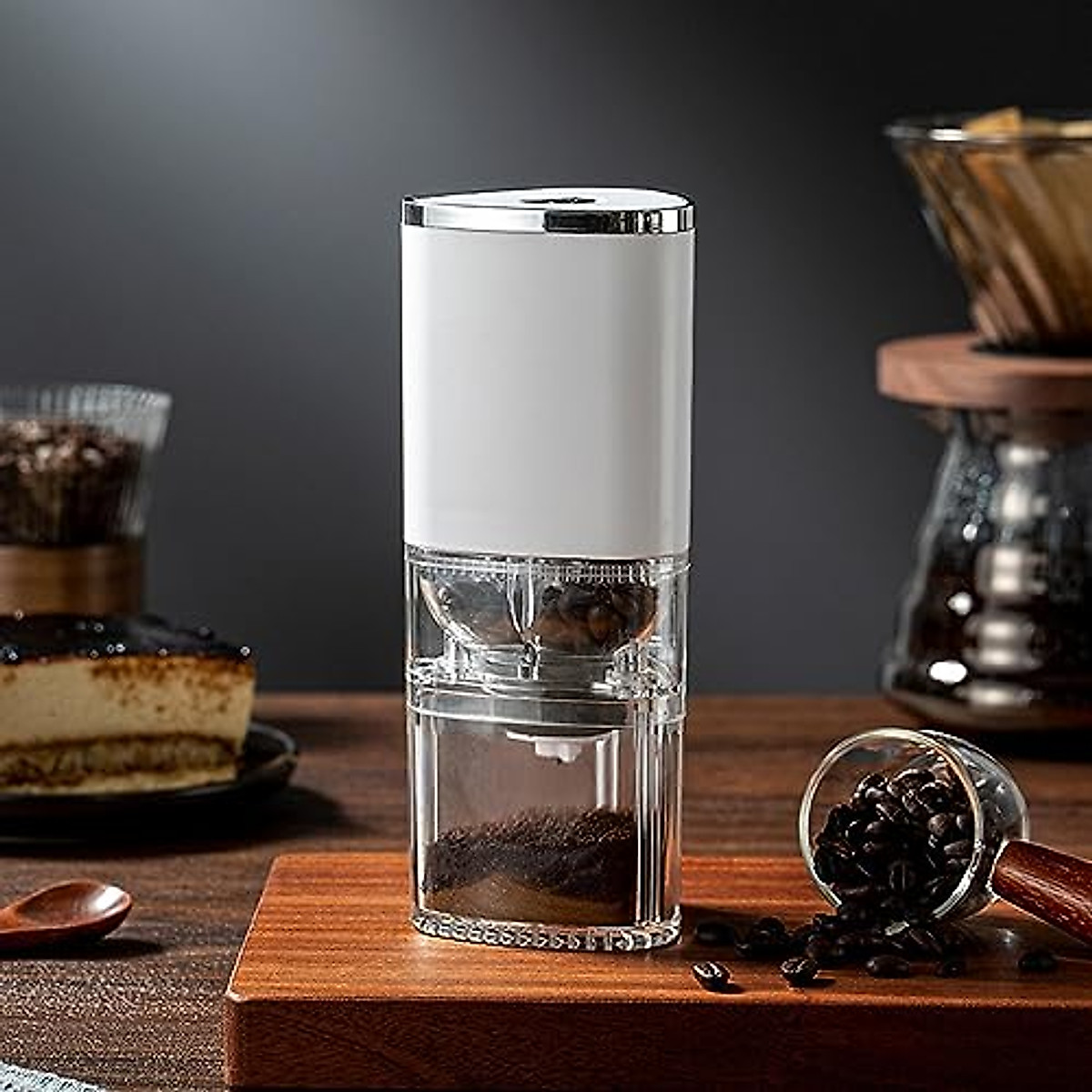 Coffee Bean Grinder, Electric Coffee Grinder, 304 Stainless Steel Spice Grinder Mill, Household Small Grinder, 1 Touch Operation Automatic Burr Coffee Grinder, Adjustable Grind Settings for 15-20 Cup