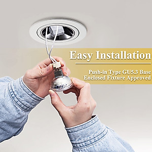 DiCUNO MR16 LED Bulb Dimmable, 60W Equivalent, 4000K Natural White, GU5.3 Base Bulb 6W, 40 Degree Beam Angle, 650LM, 12V AC/DC, Landscape Light Bulb Spotlight Lighting, 6 Pack