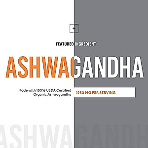 Physician's CHOICE Organic Ashwagandha 1950mg w/ Black Pepper Extract for Enhanced Absorption - Stress Support - Mood Support - Wellbeing Supplement, 90 Veggie Ashwagandha Root Powder Capsules